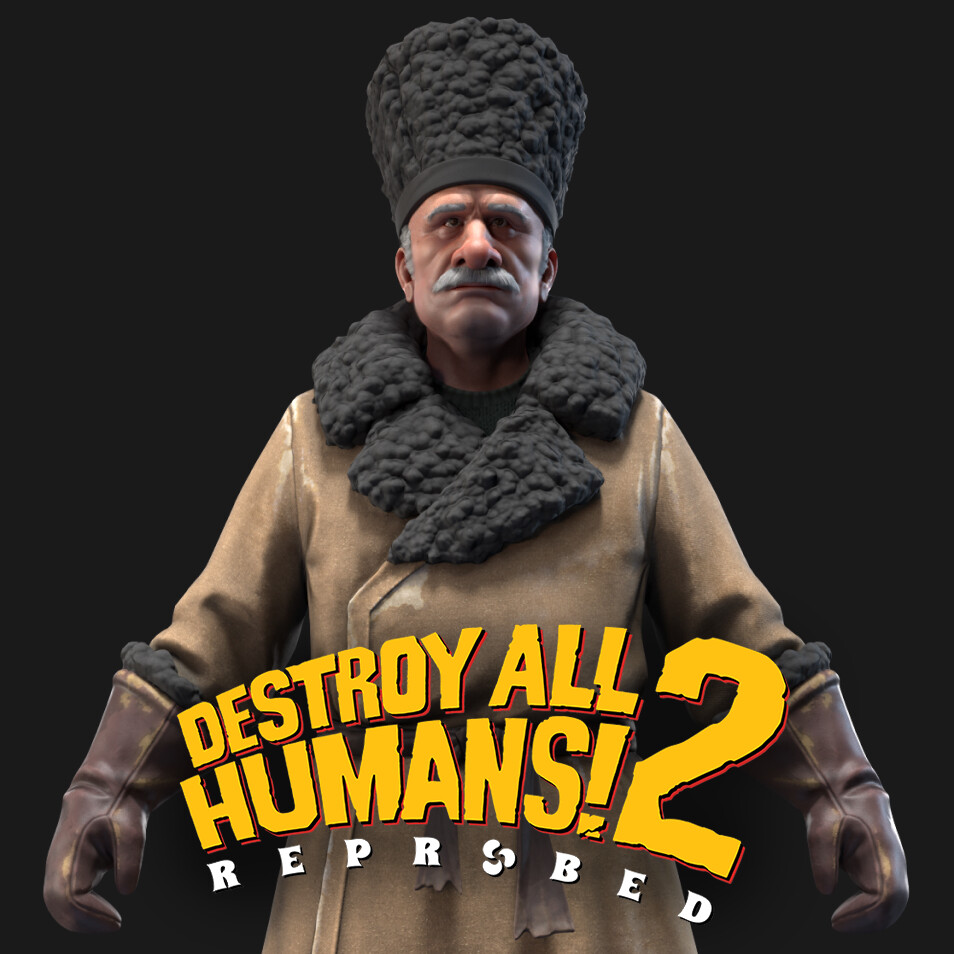ArtStation - Old man - Destroy All Humans 2 Reprobed