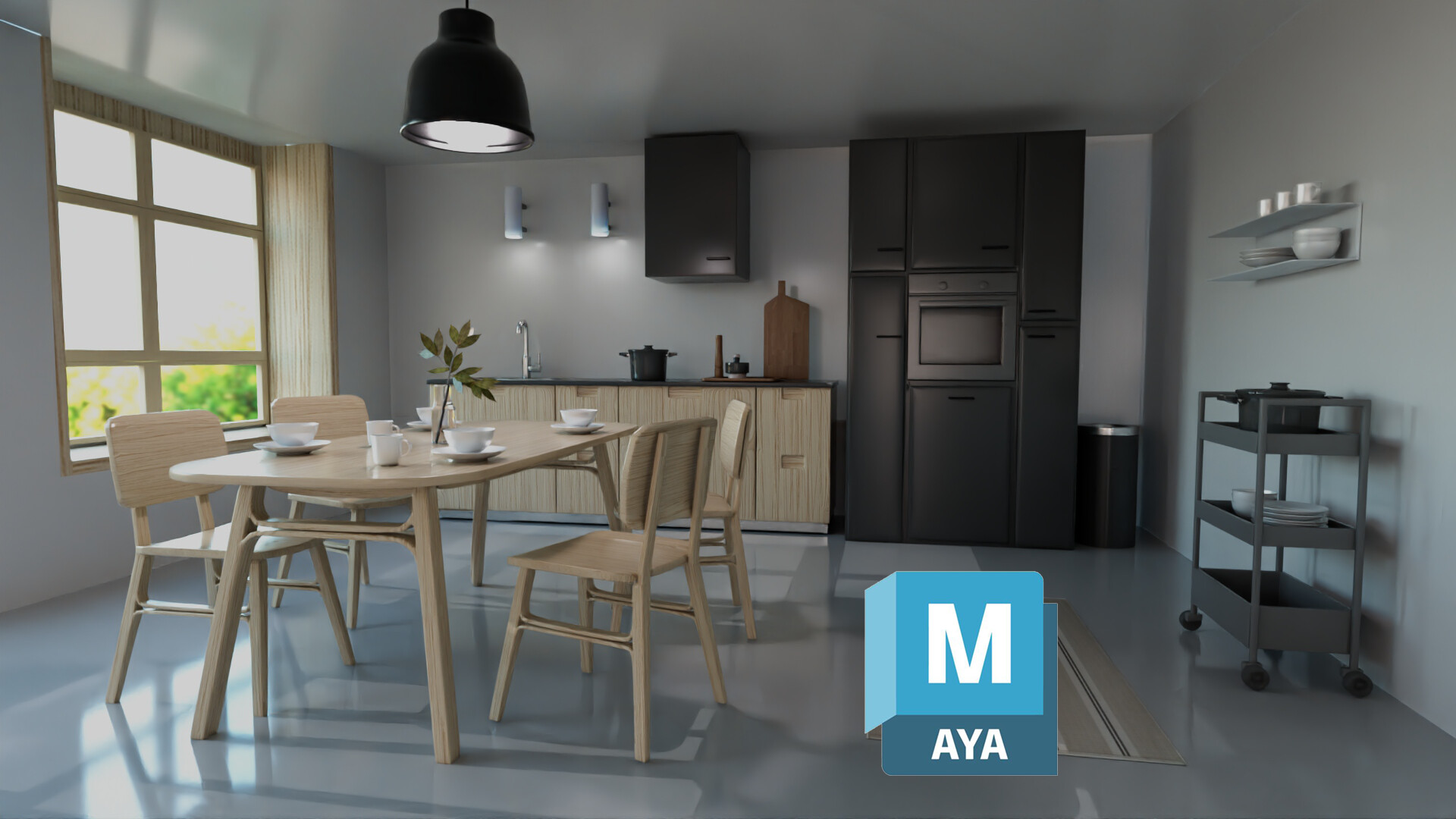 ArtStation - Maya 3D Interior Project