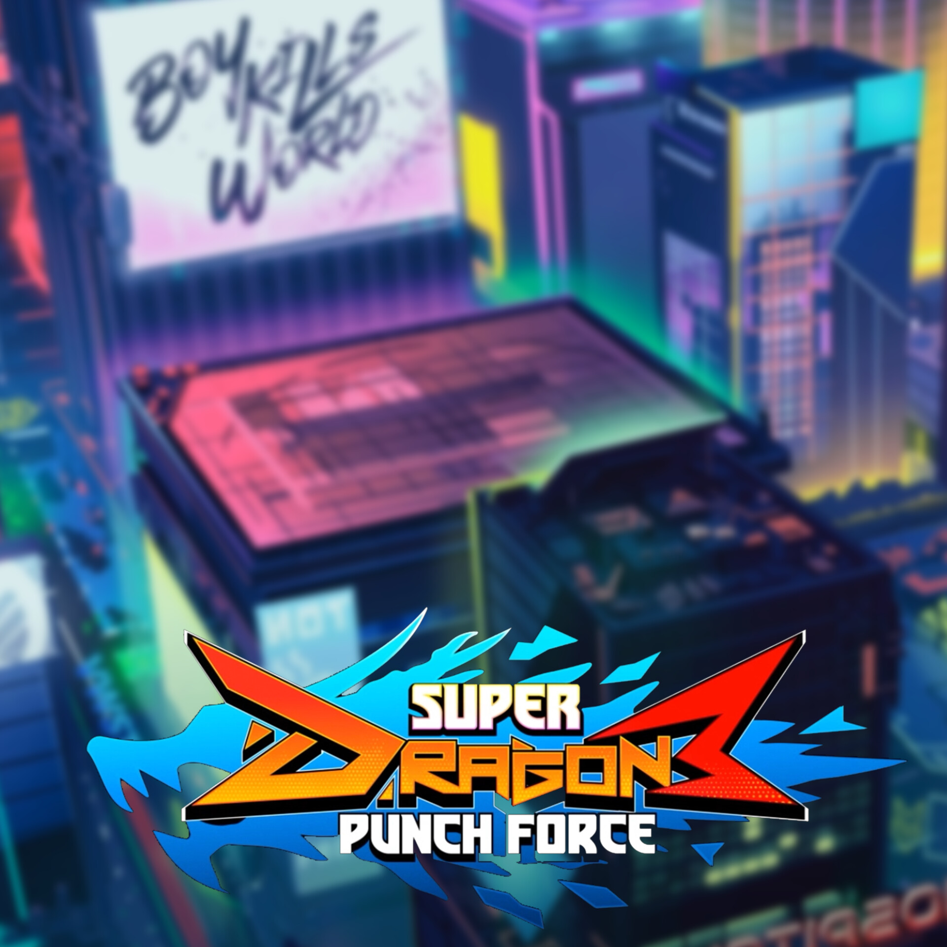 ArtStation - Super Dragon Punch Force 3 BG Painting