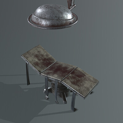 ArtStation - Operating Table and Light – Decrepit Asylum Operating Room