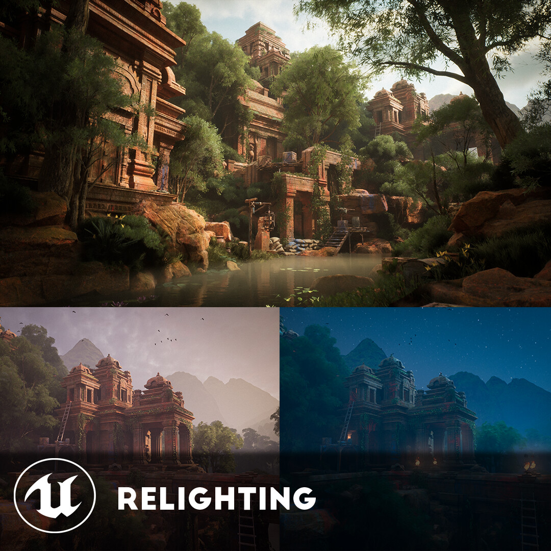 ArtStation - Ancient Temple Relighting