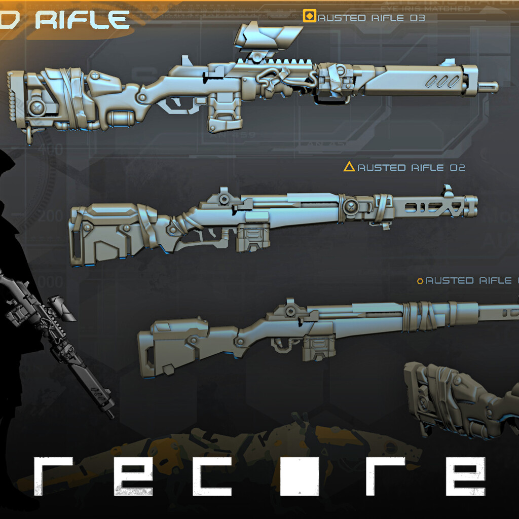 ArtStation - ReCore - Stylized weapons - 3D concepts
