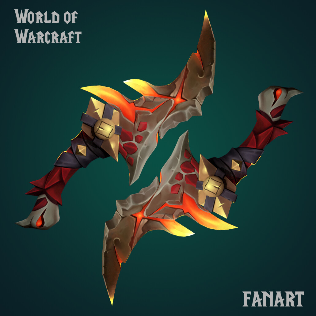 ArtStation - Primal Molten Shortblade. World of Warcraft Fanart.