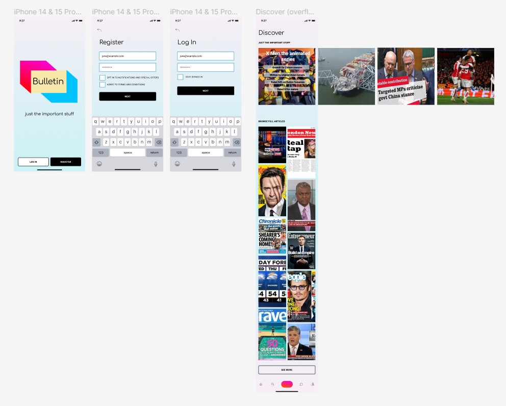 ArtStation - News Mobile Application Prototype (WIP) Figma