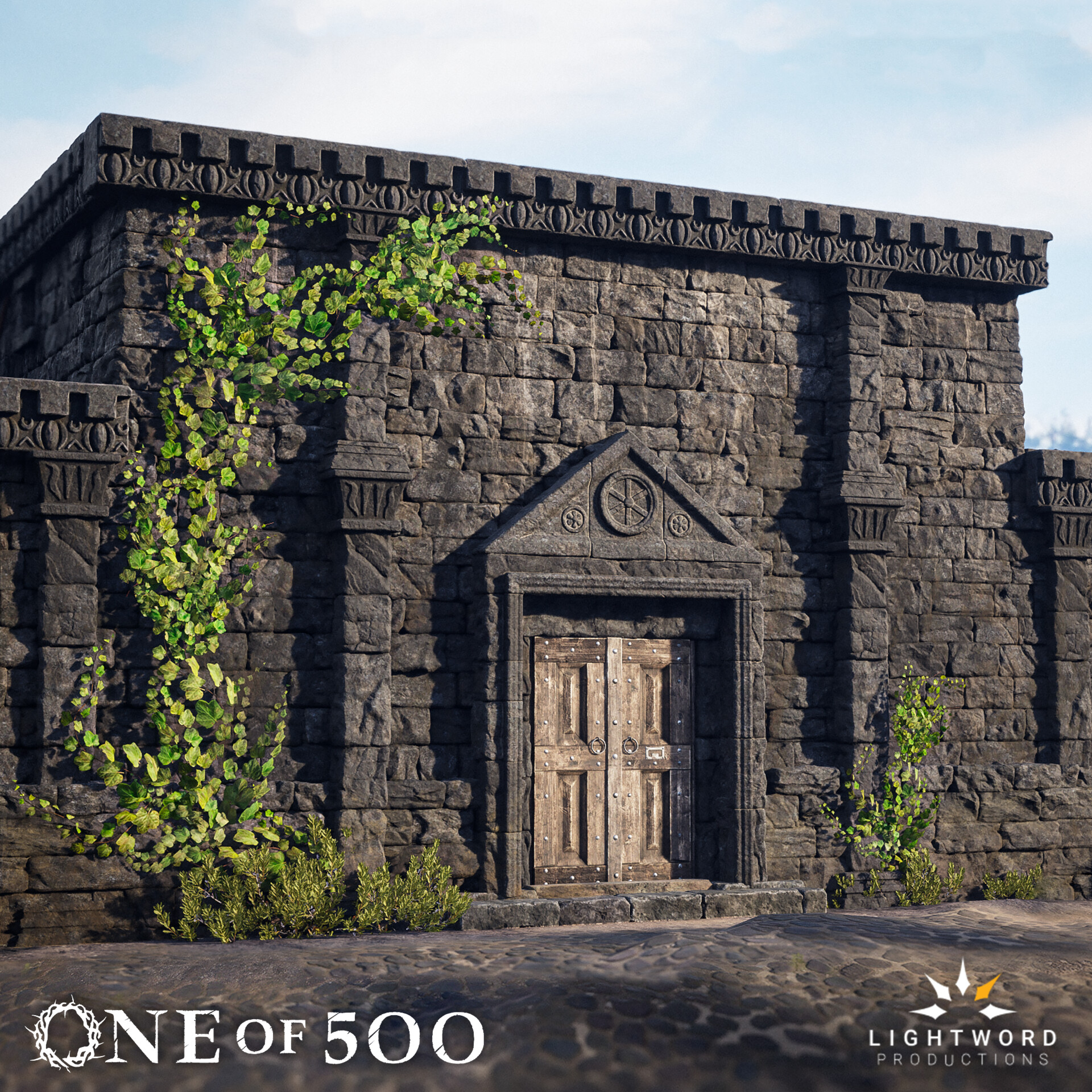ArtStation - Modular Stone Building Set (Synagogue)