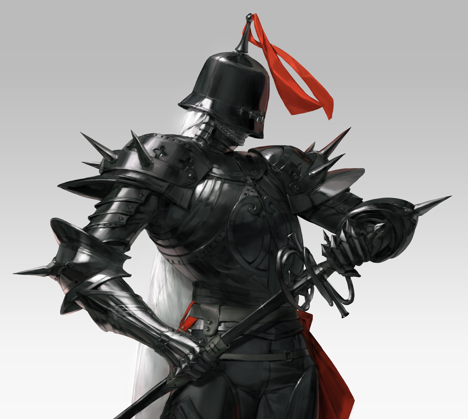 ArtStation - Black Knight with Rapier