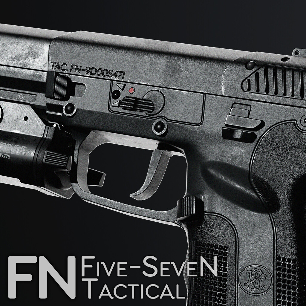 ArtStation - FN Five SeveN Tactical (Game Ready - Handgun)