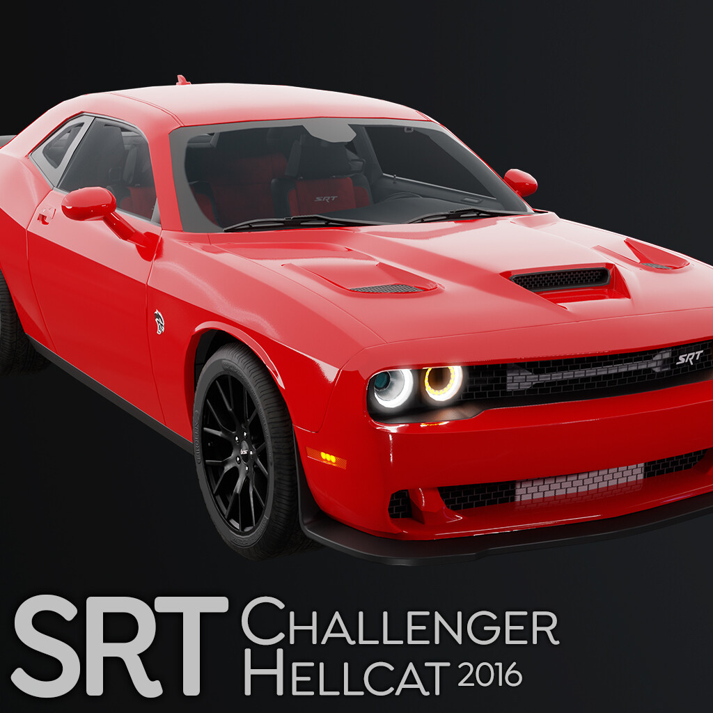 ArtStation - Dodge Challenger Hellcat 2016 (Game Ready)
