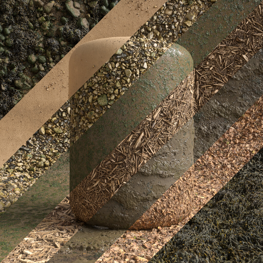 ArtStation - London's Beaches. Photogrammetry Materials