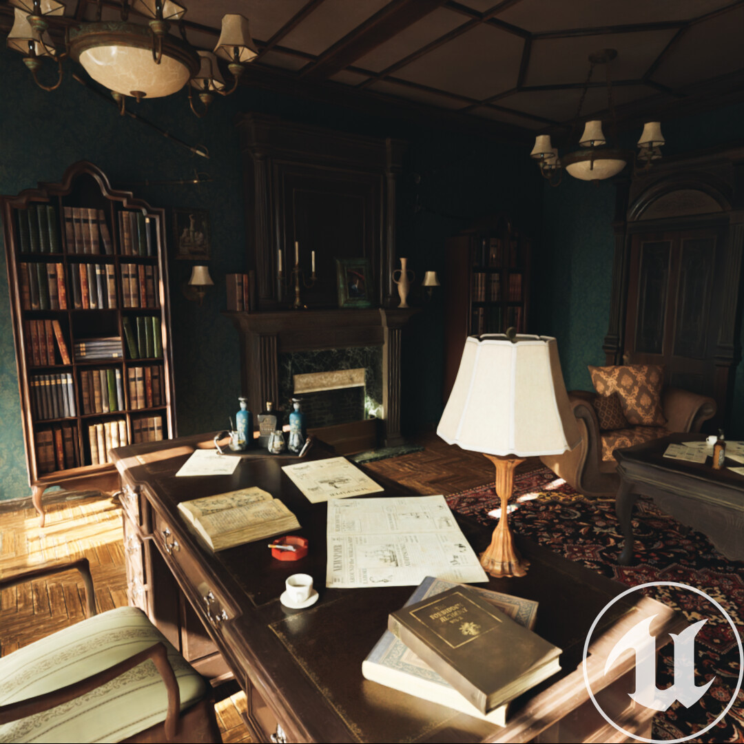 ArtStation - Victorian Era Study Room