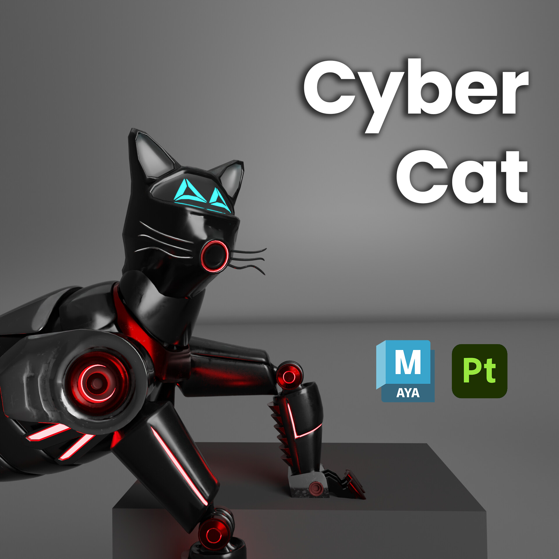 ArtStation - Cyber Cat