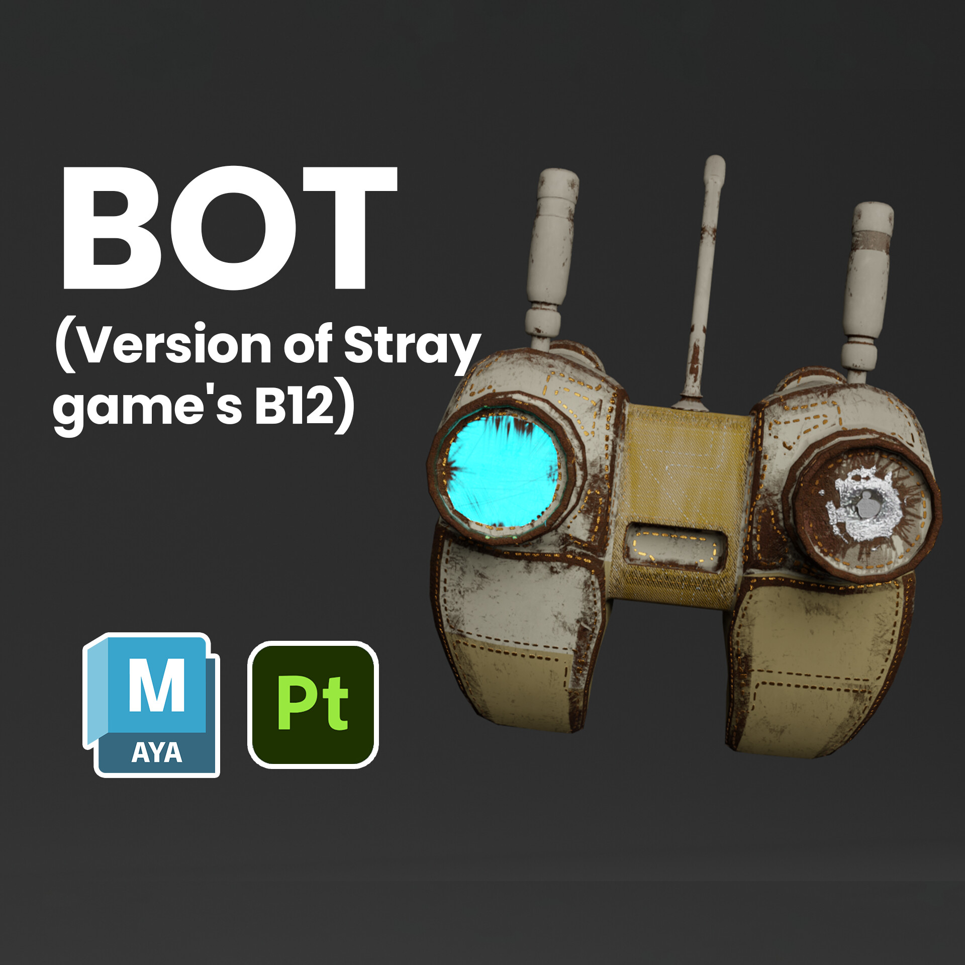 ArtStation - Bot (Version of Stray game's B12)