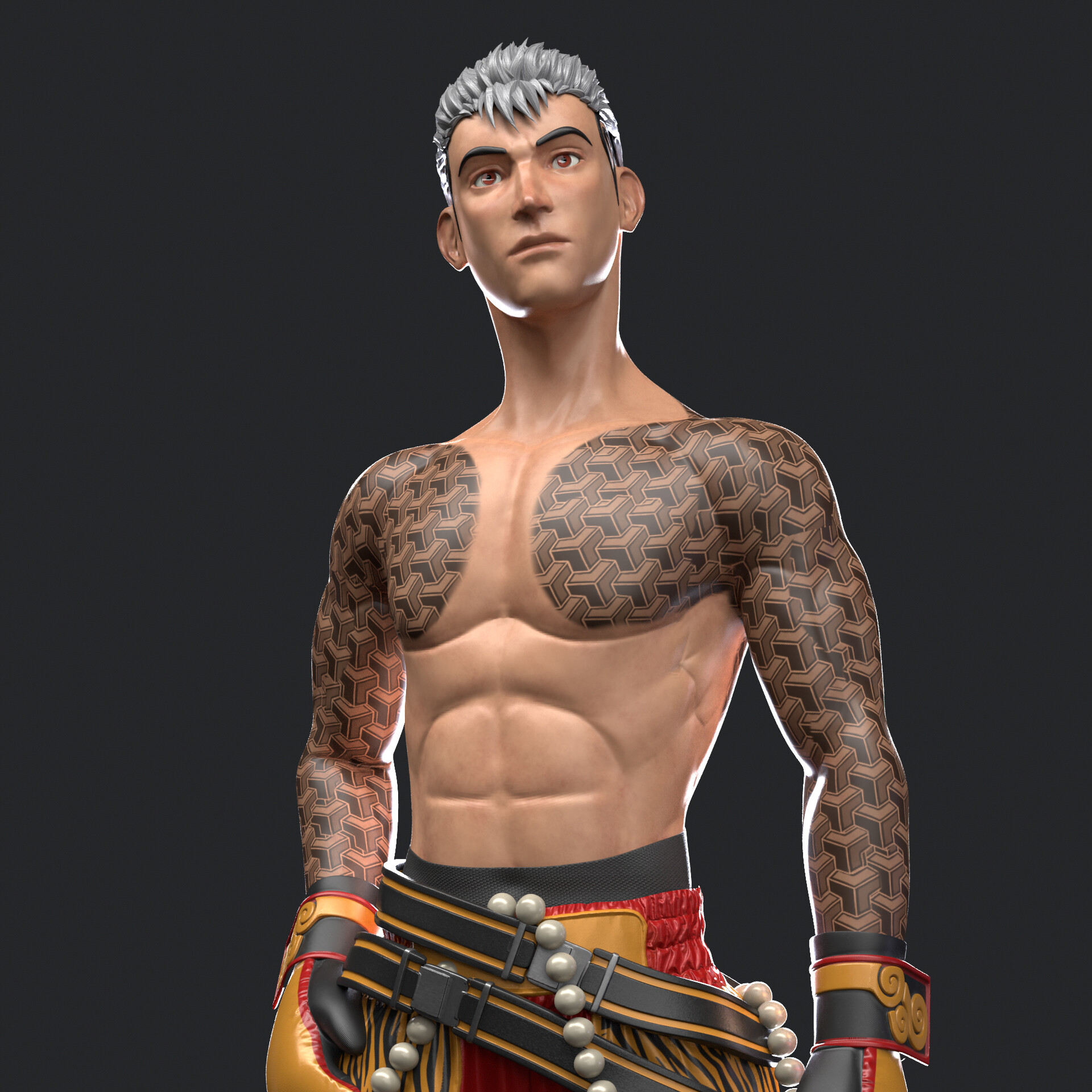 ArtStation - Boxer - stylized fighting game character