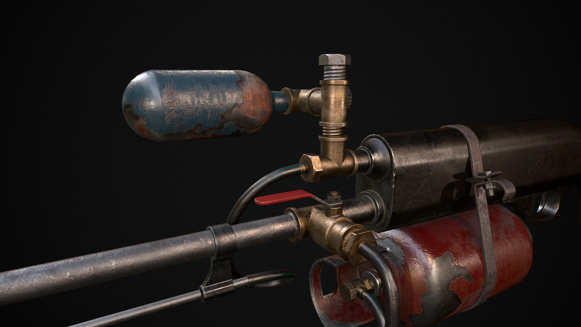 ArtStation - Apocalyptic Flamethrower game asset