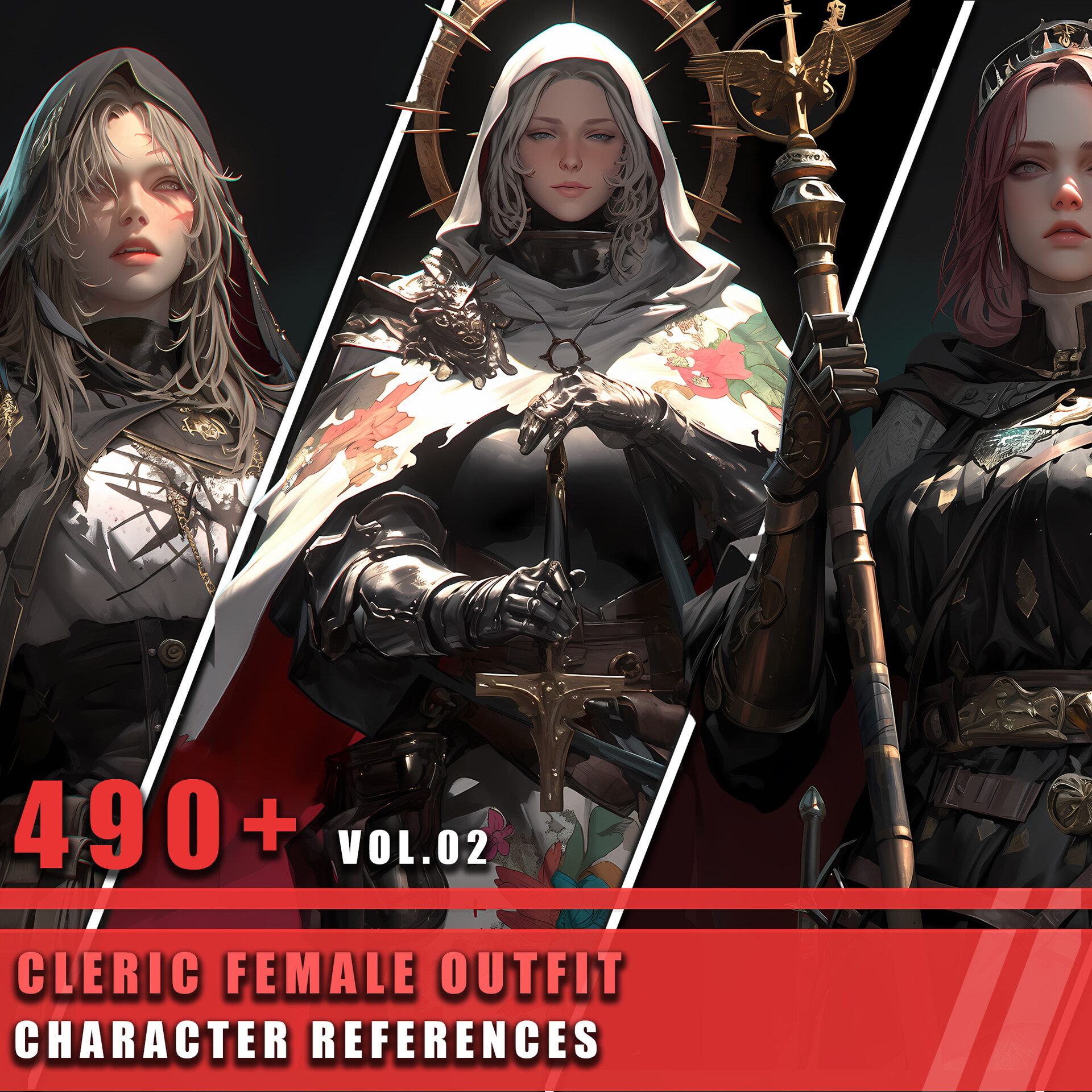 ArtStation - 490+ Cleric Female Outfit - Character References Vol.02
