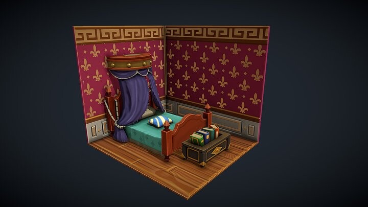 ArtStation - Stylized Bed Scene