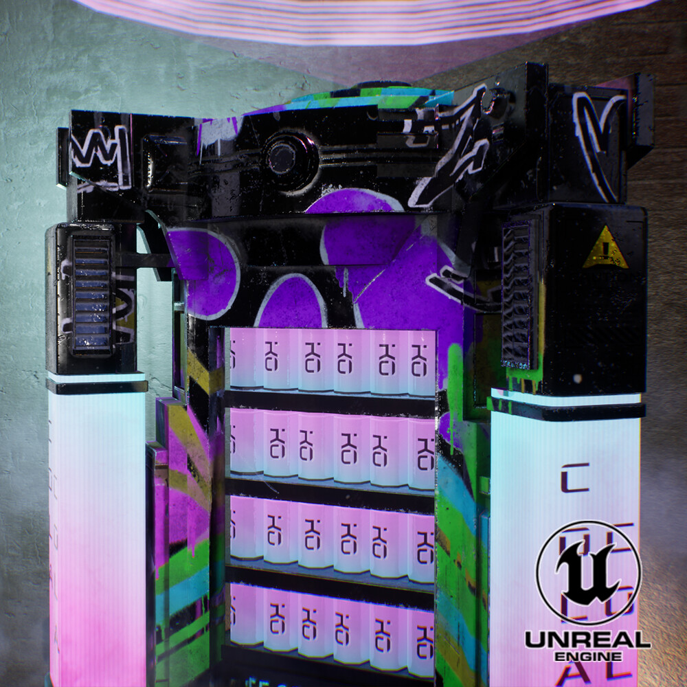 ArtStation - Cyberpunk Vending Machine