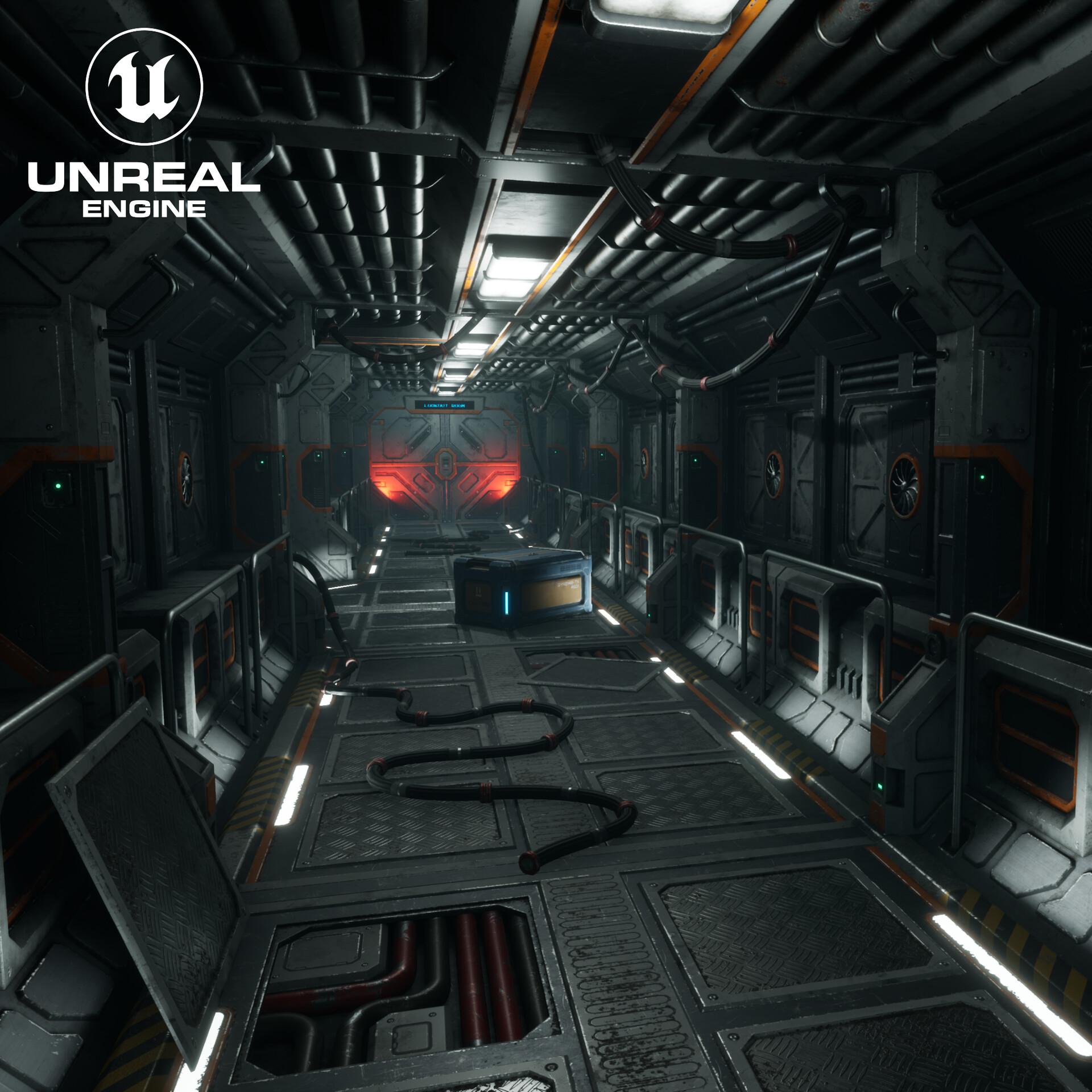 ArtStation - Sci-fi corridor