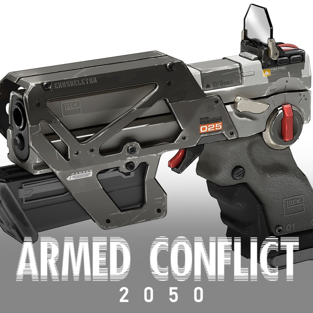ArtStation - ARMED CONFLICT 2050| COMPACT PISTOL