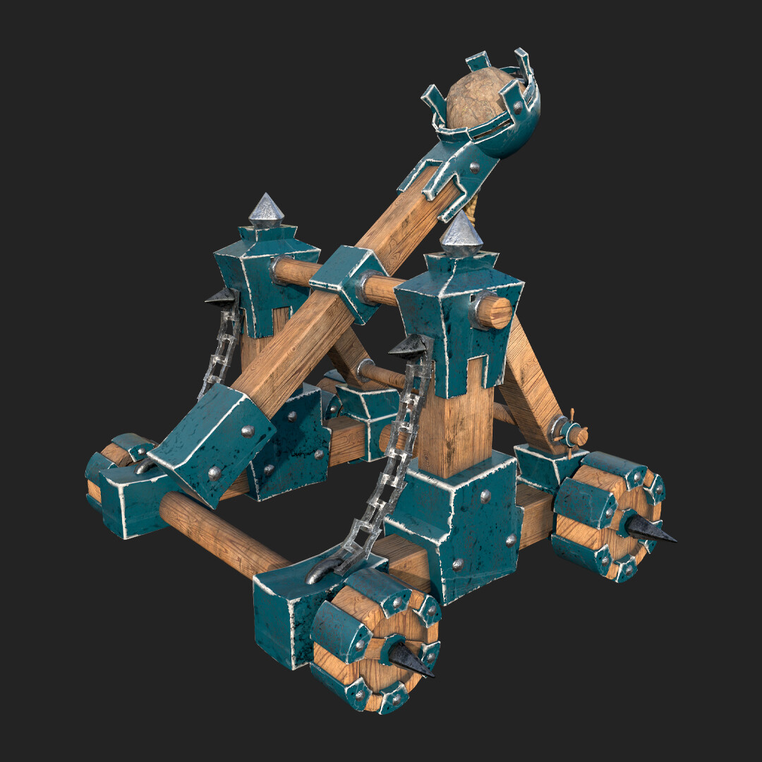 ArtStation - Stylized Medieval Catapult