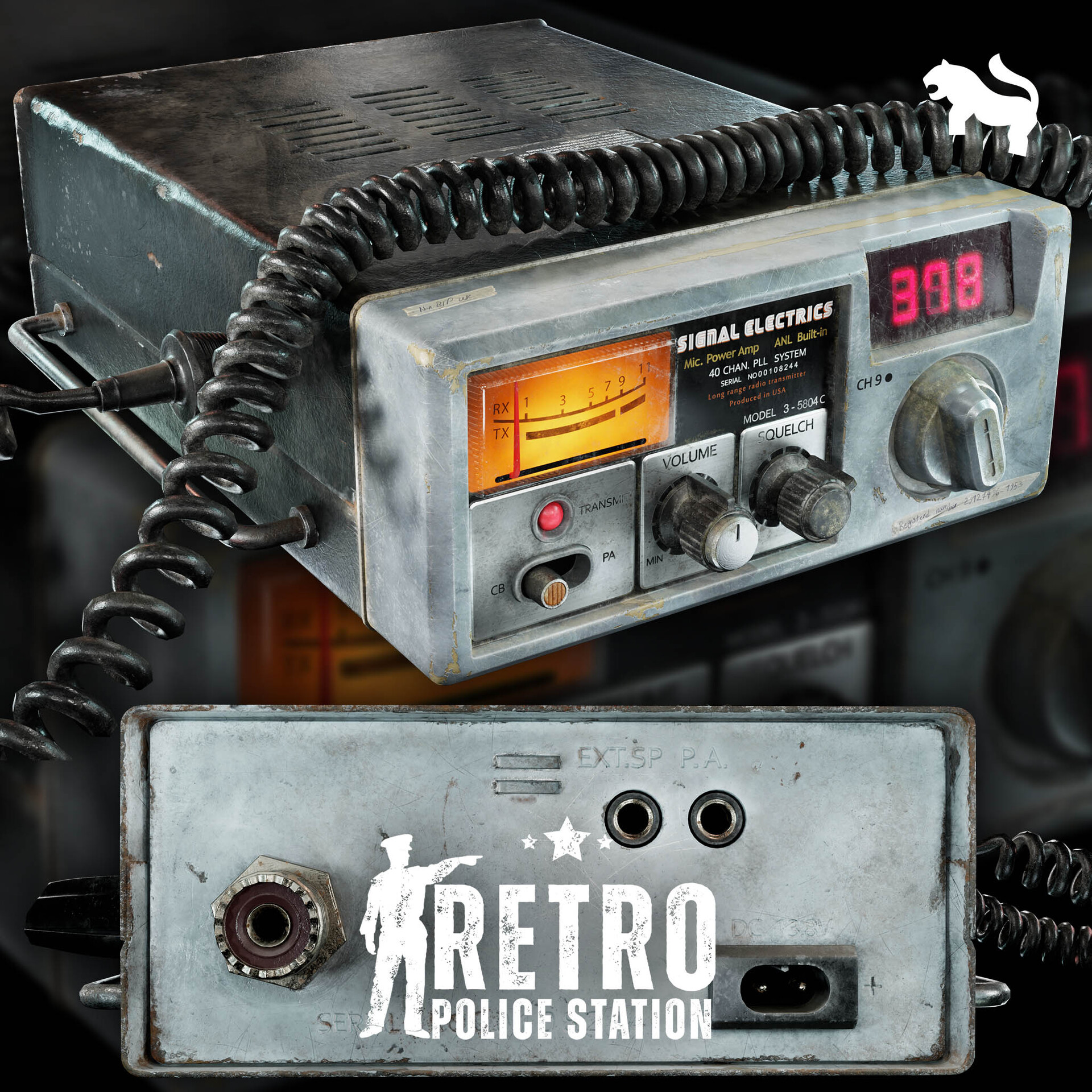 ArtStation - Police Radio Transmitter - Retro Police Station