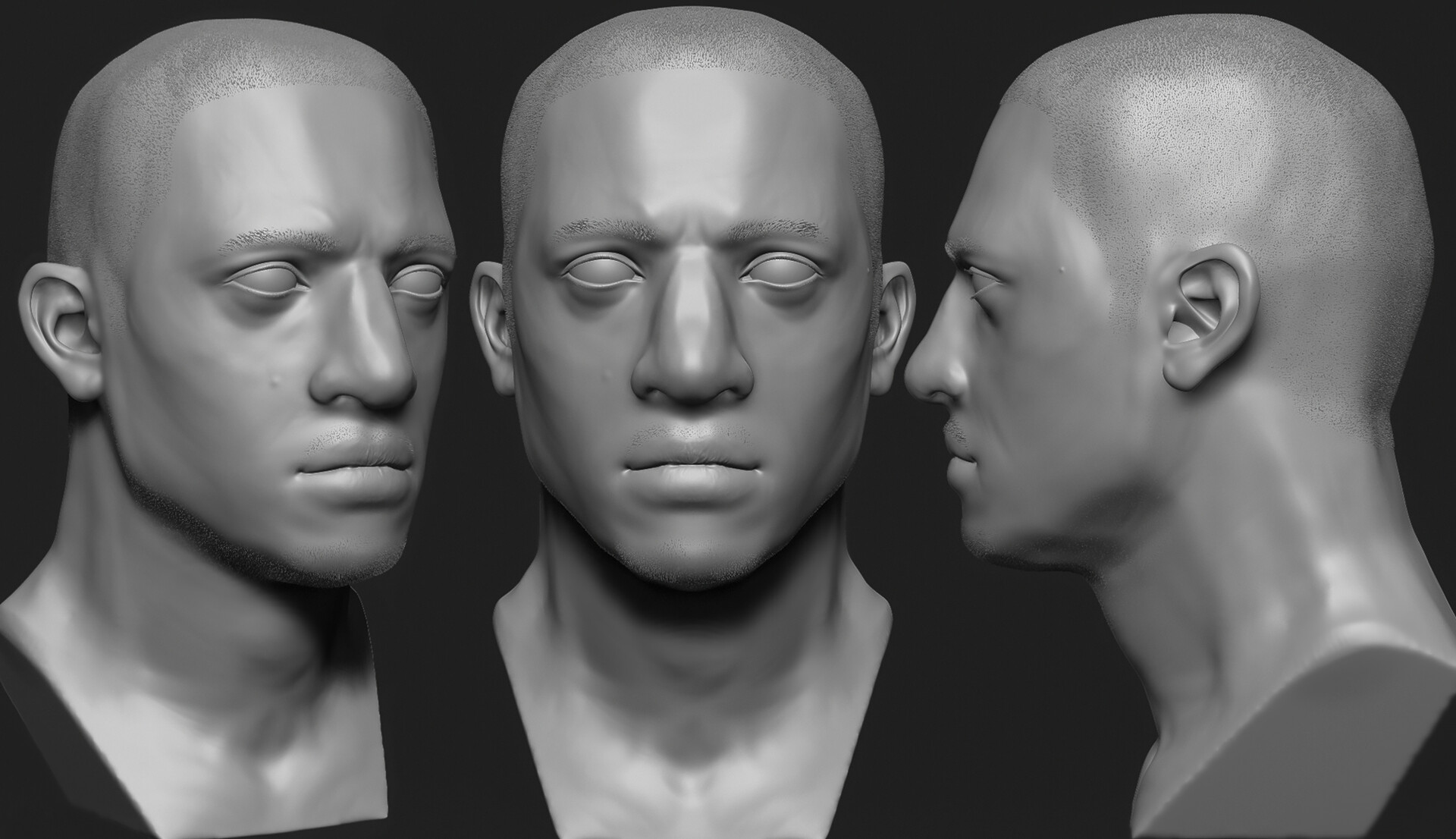 ArtStation - Man's Head 3D Model