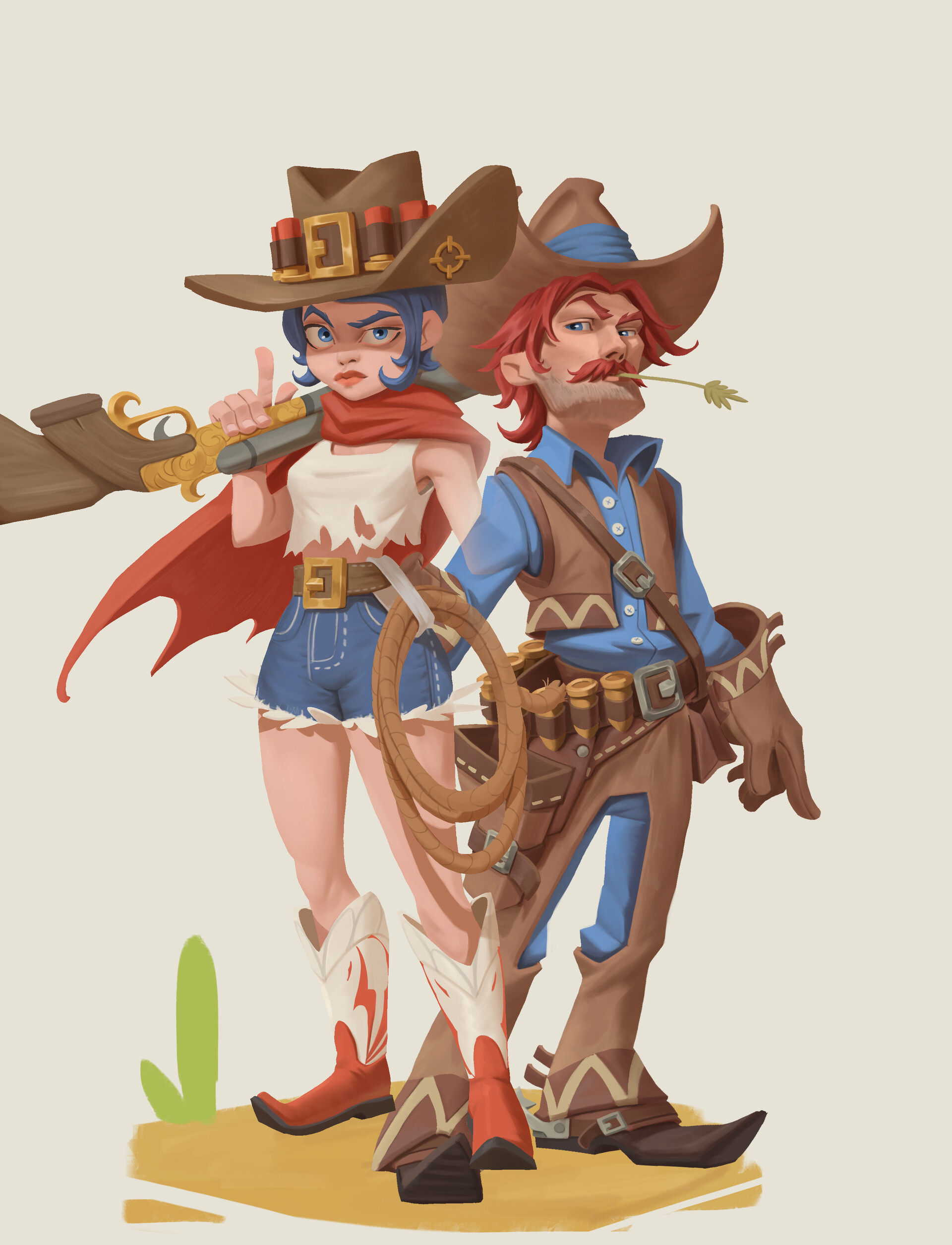 ArtStation - wild west character concept. practice