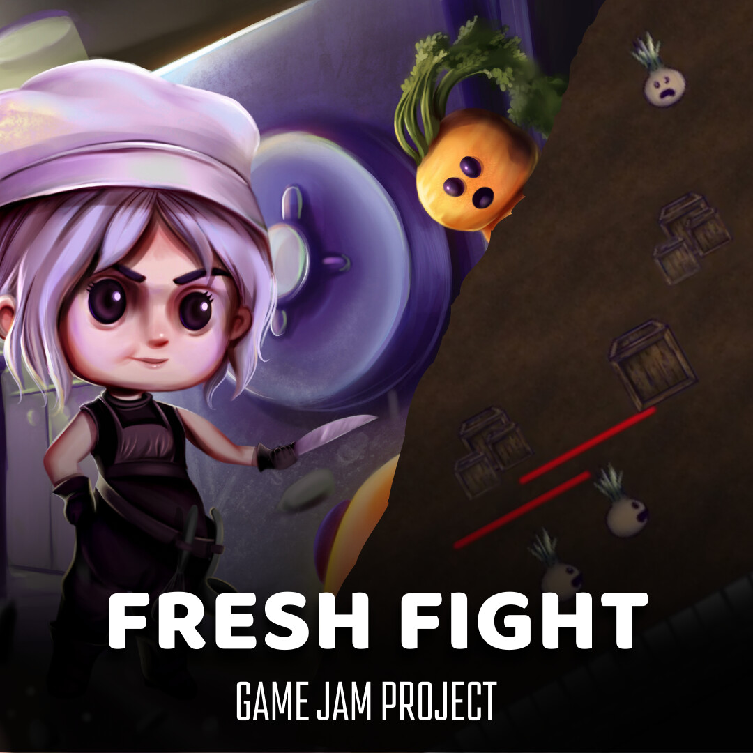 ArtStation - Fresh Fight - start screen and concept of main character