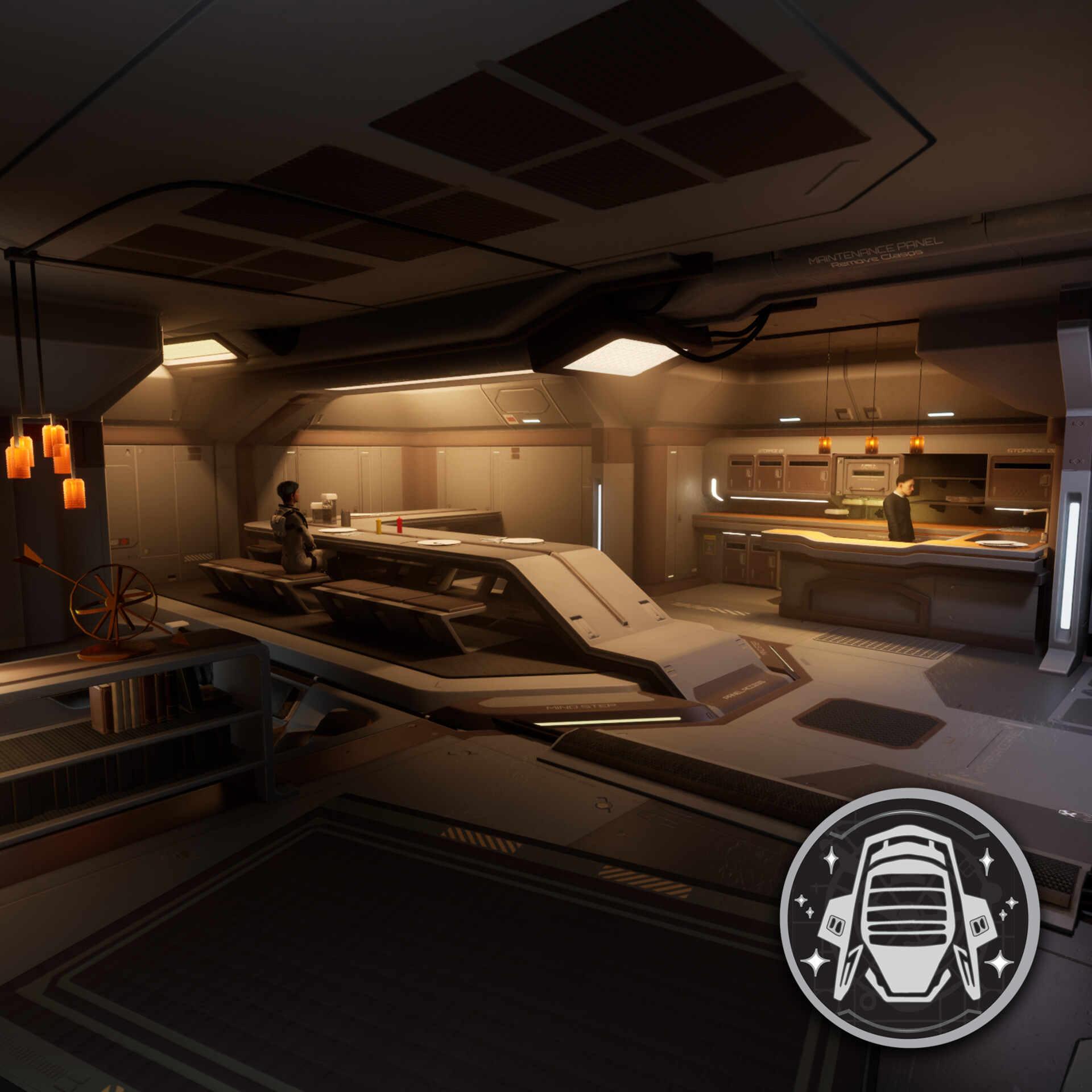 ArtStation - Sci-Fi Spaceship Mess Hall (UE5)