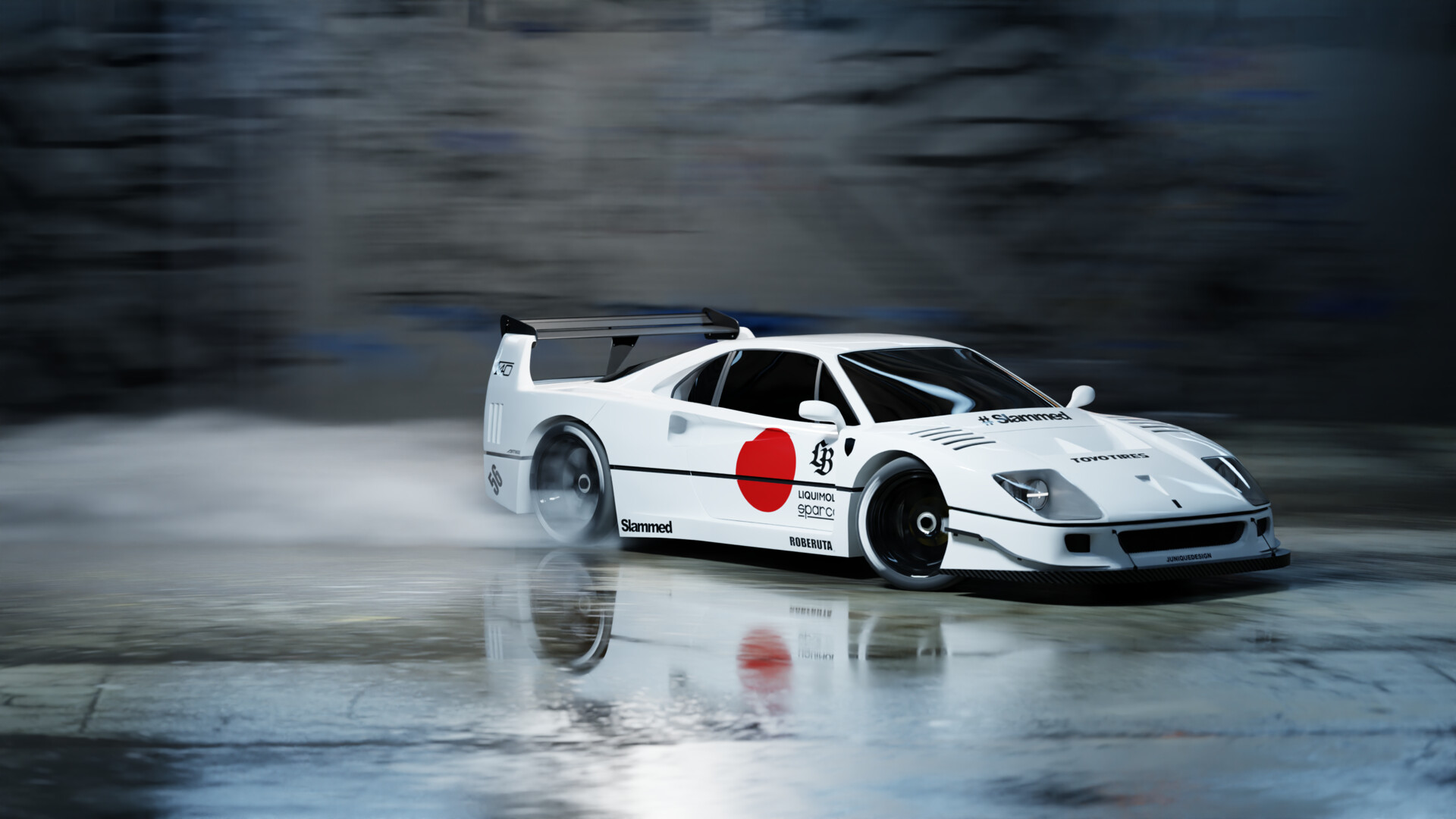 ArtStation - ferrari f40 liberty walk