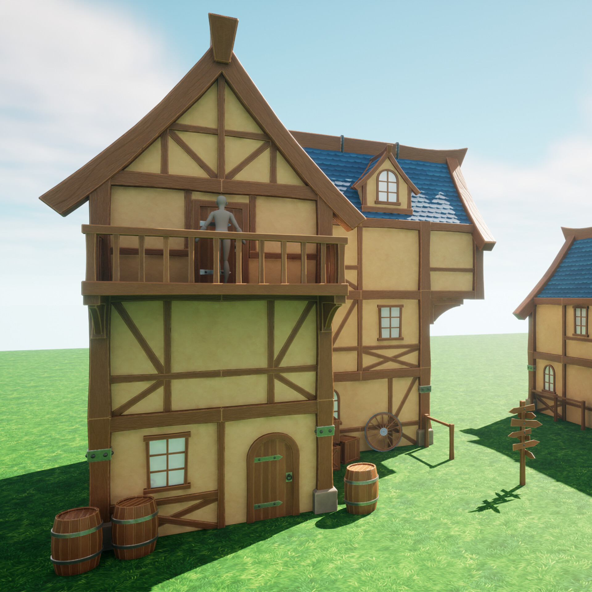 ArtStation - WIP | Stylized Medieval Town