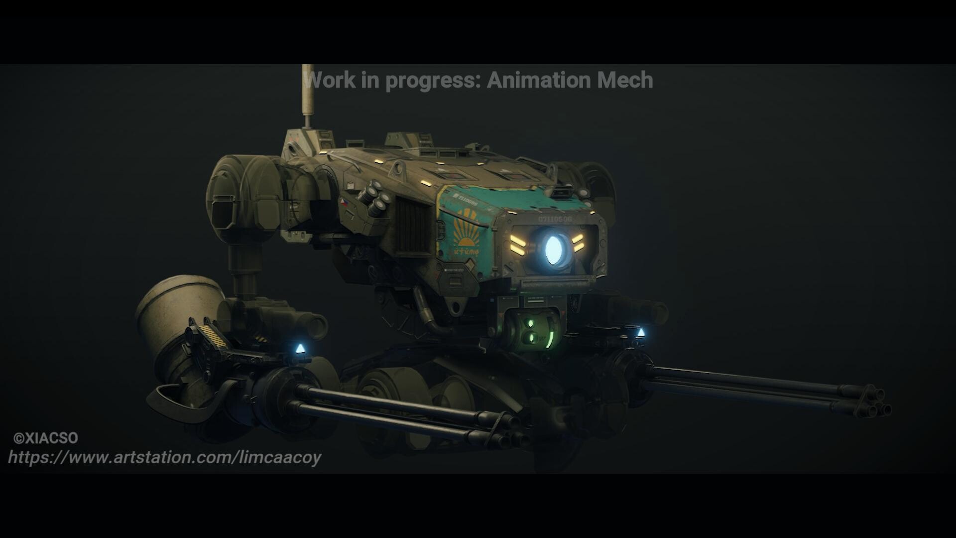 ArtStation - W.I.P MECHA Animation (Gun Animation)