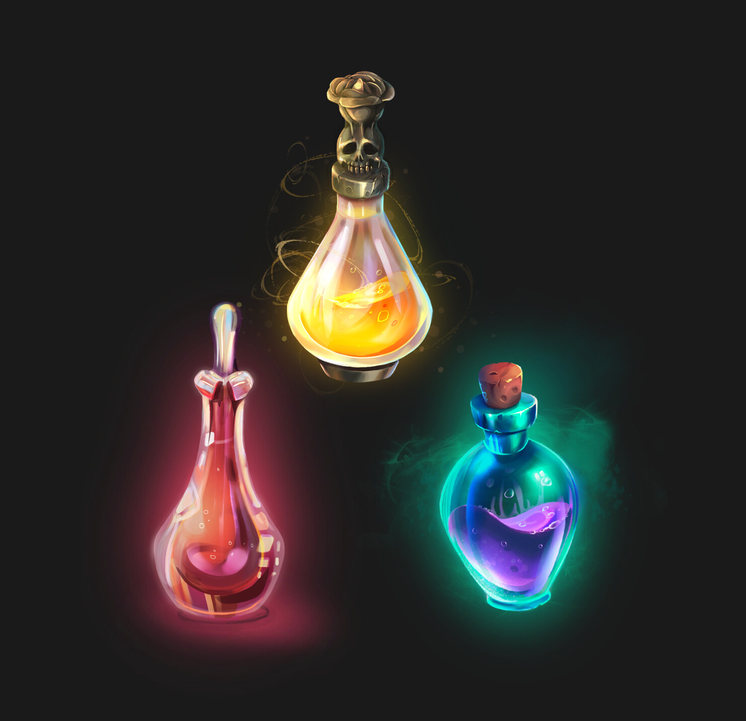 ArtStation - Magic Bottle Props
