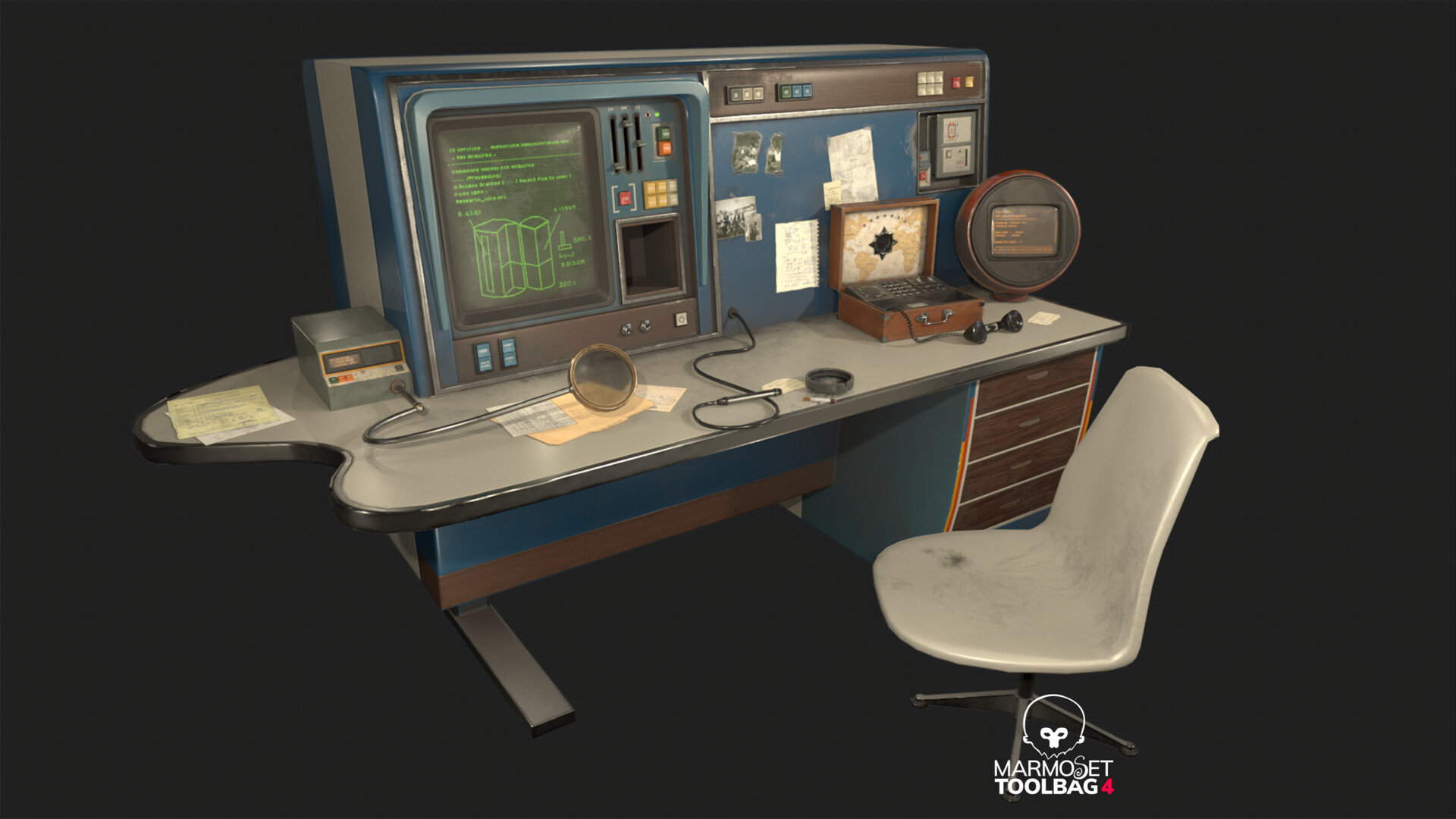 ArtStation - Prop: 1960 Computer Terminal