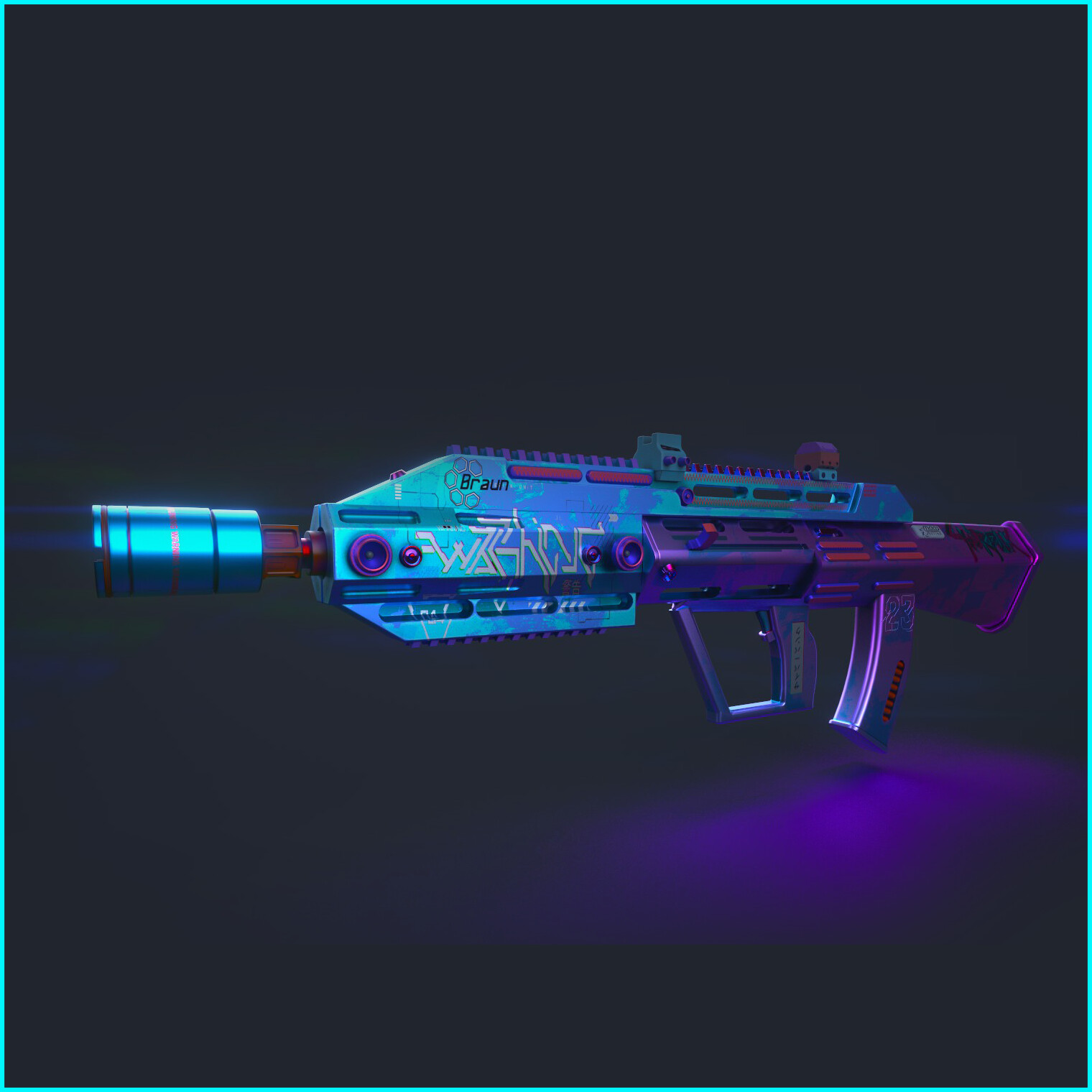 ArtStation - Cyberpunk Rifle