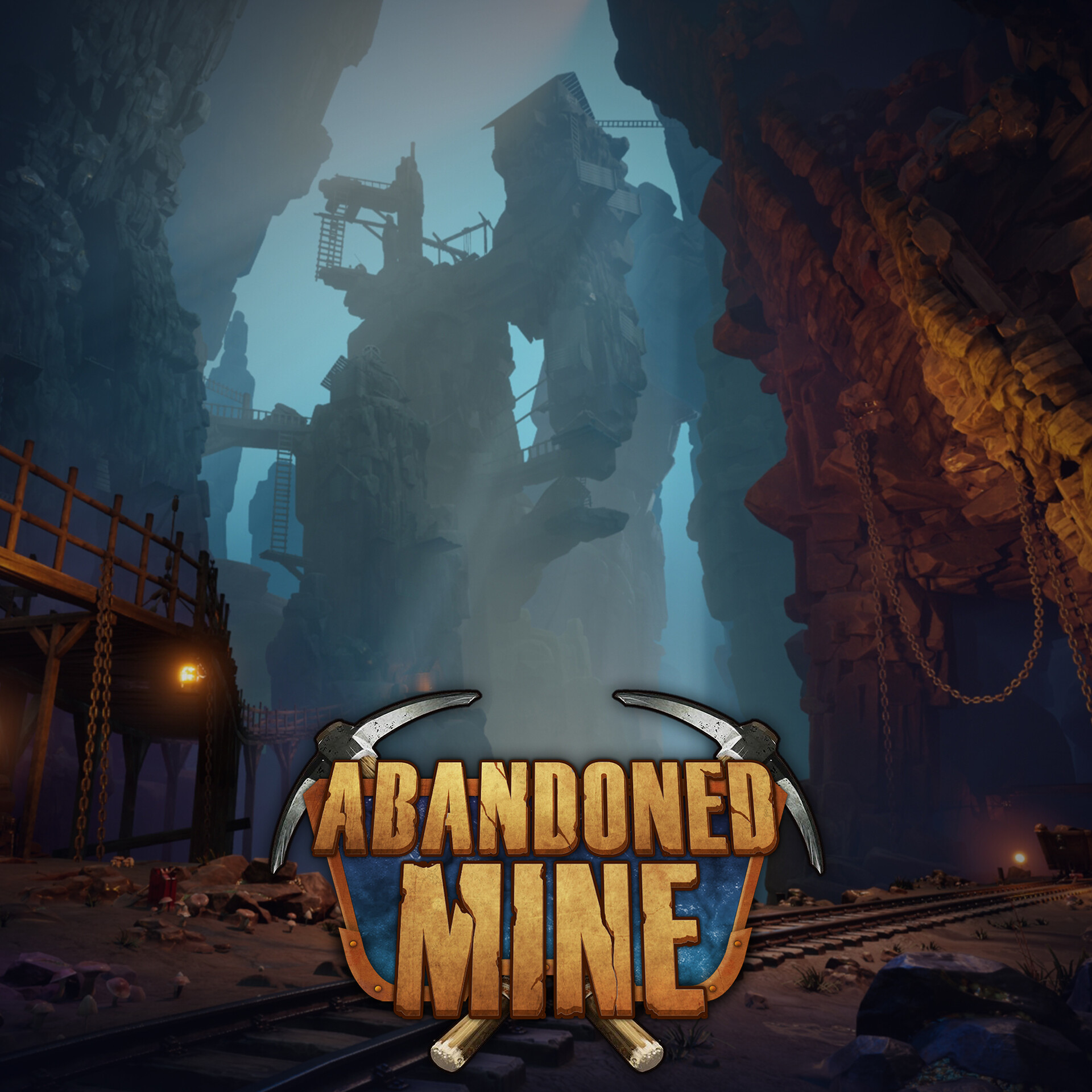 ArtStation - ENV Assembling Lookdev - Abandoned Mine (Stylized PBR 3D Environment)