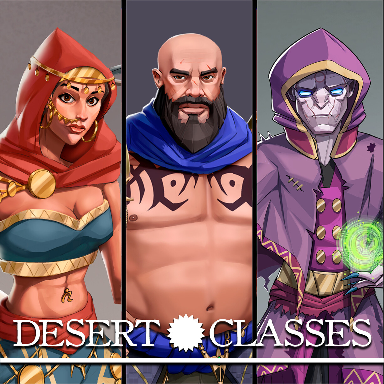 ArtStation - Turn Around Sheets-Desert Classes Development