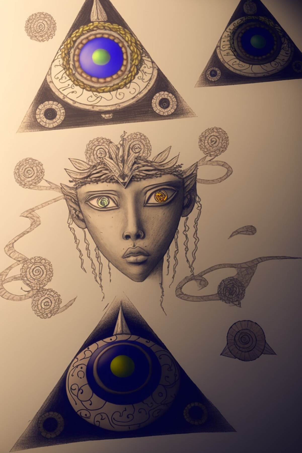 ArtStation - transcendent beings (consist of paper hand drawn, digital ...