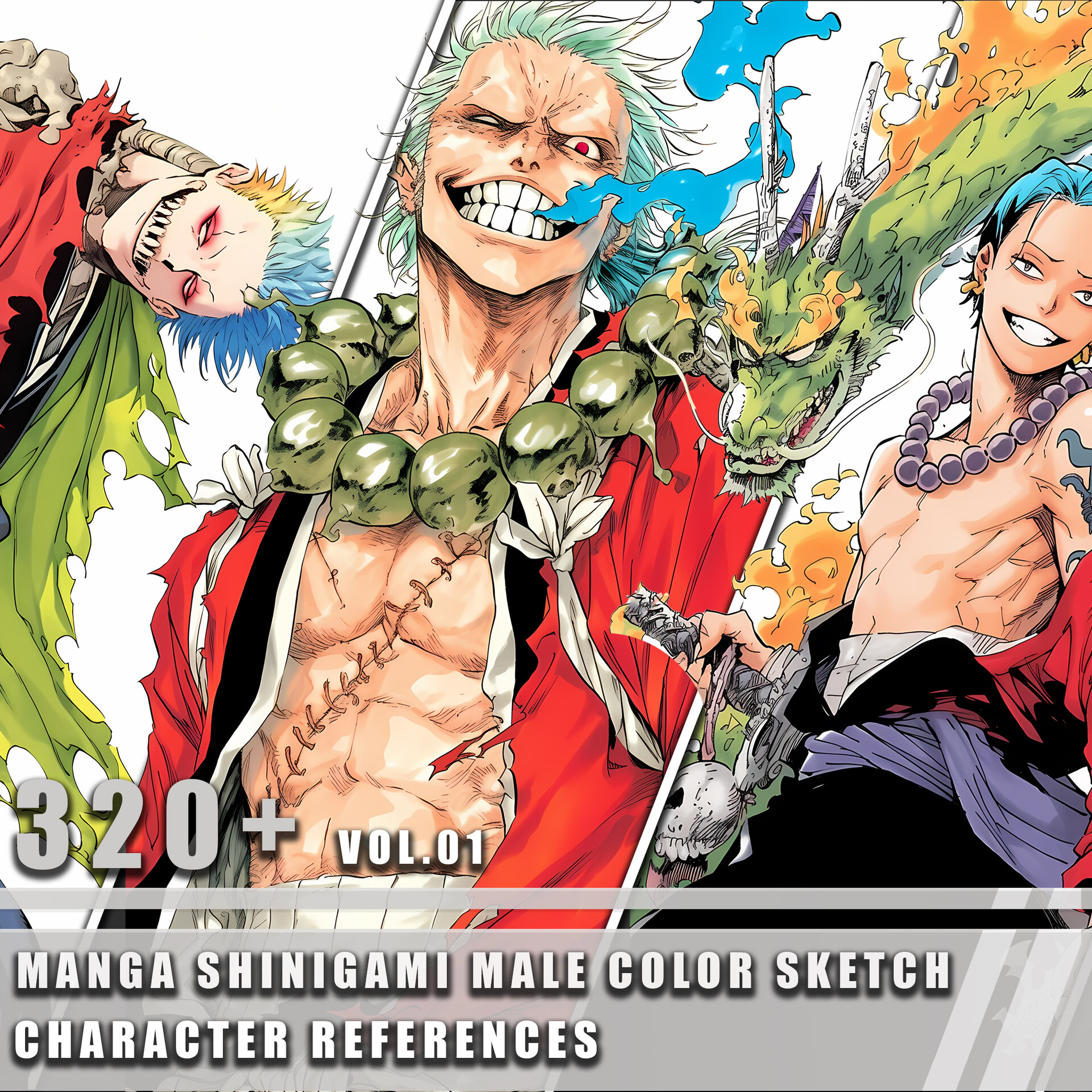 ArtStation - 320+ Manga Shinigami Male Color Sketch - Character ...