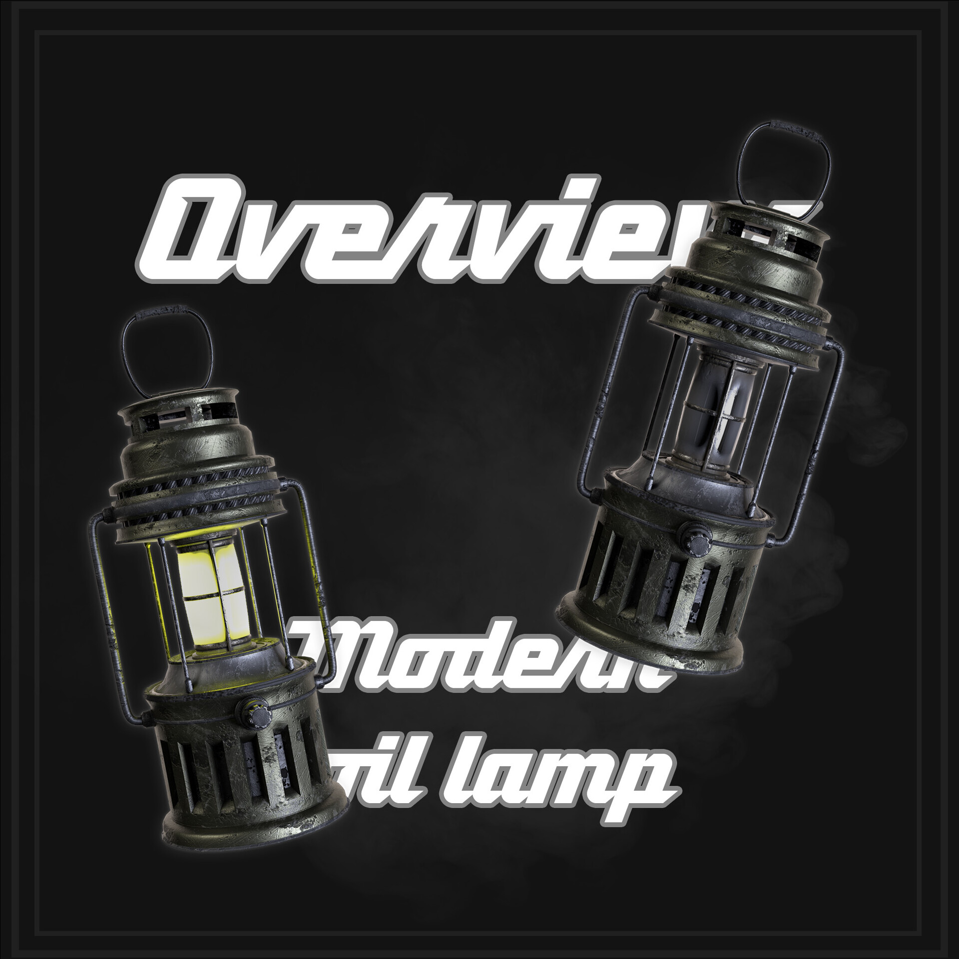 ArtStation - Modern Oil Lamp - 3D Asset