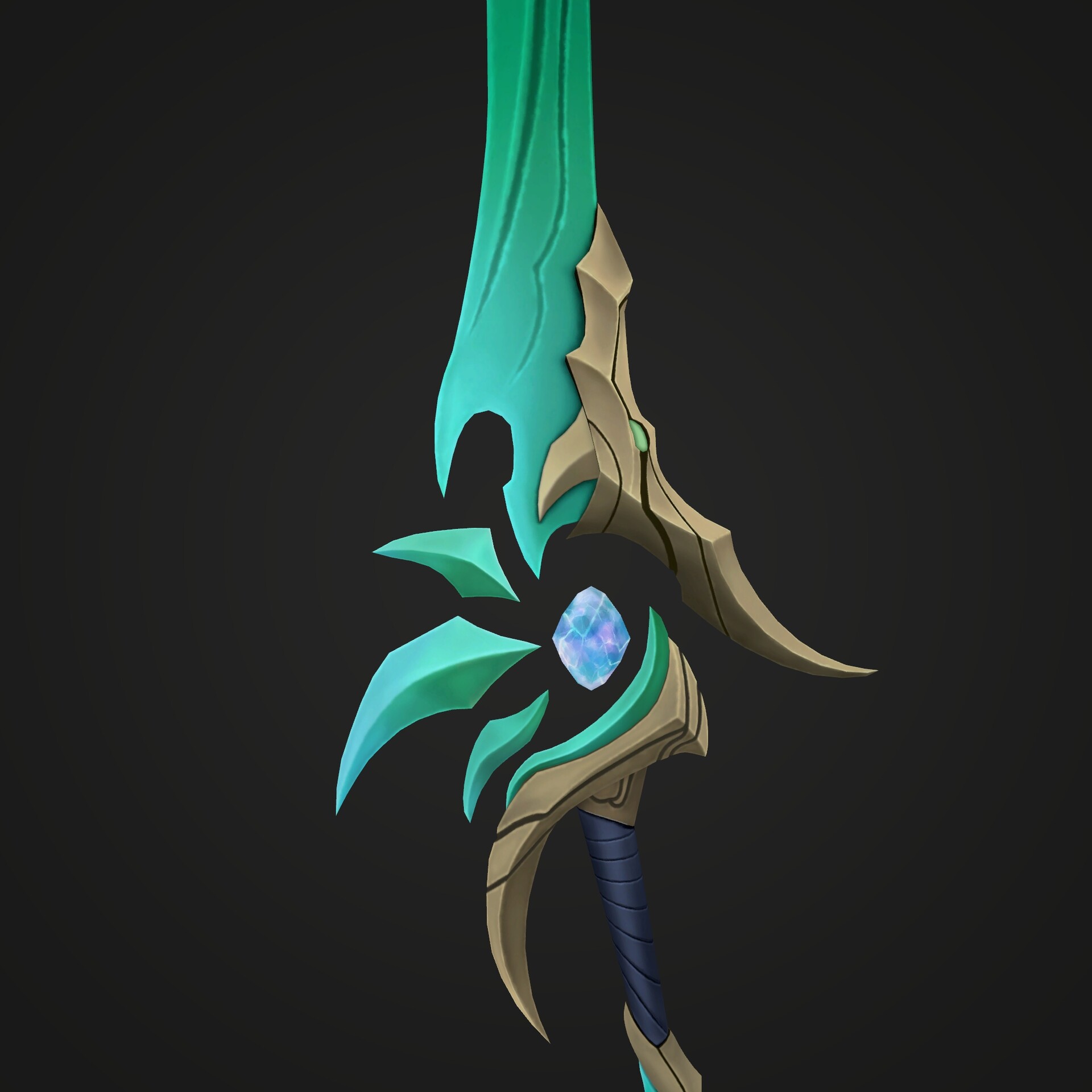 ArtStation - Stylized Handpainted Jade sword