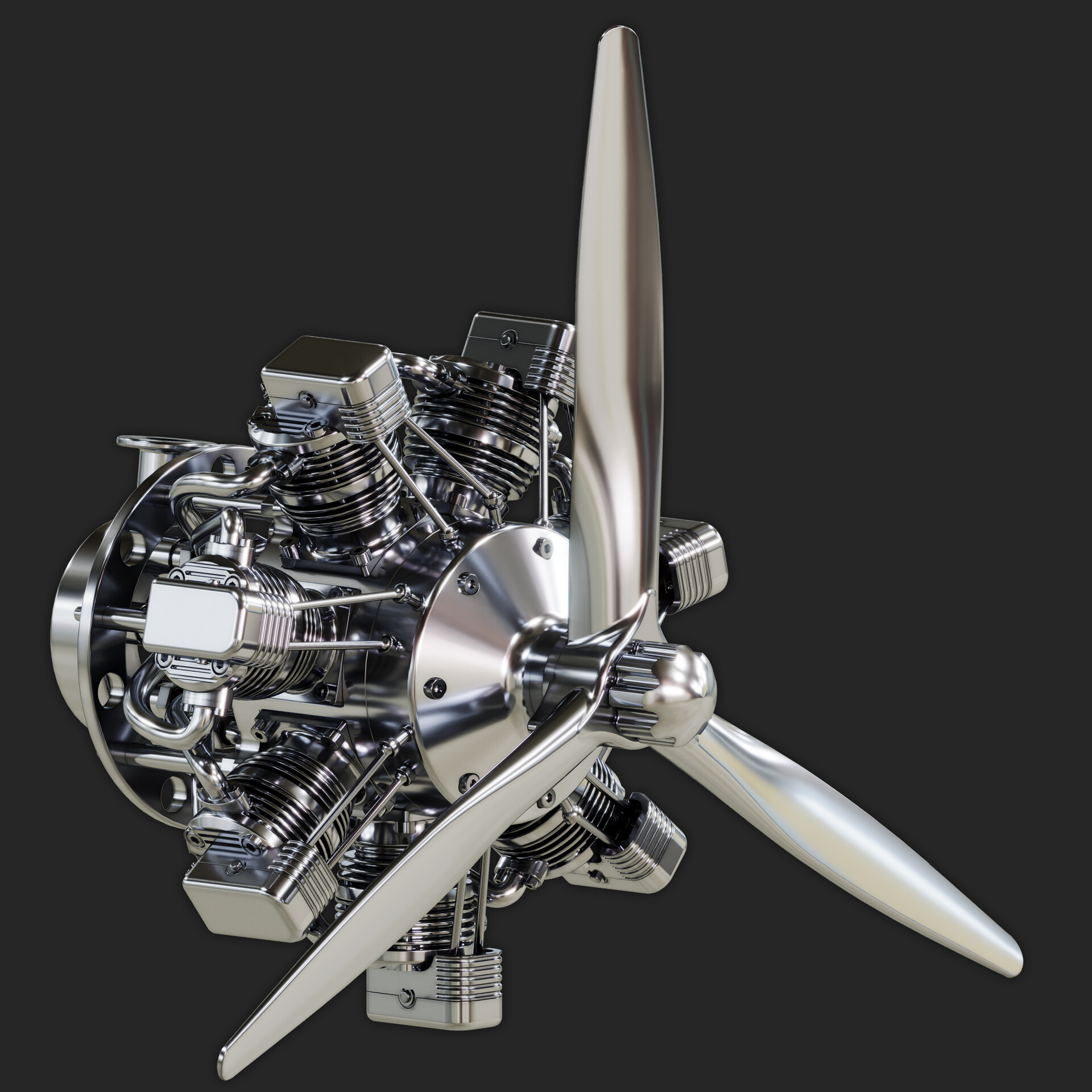 ArtStation - HARD SURFACE KITBASH - Propeller Engine Kit