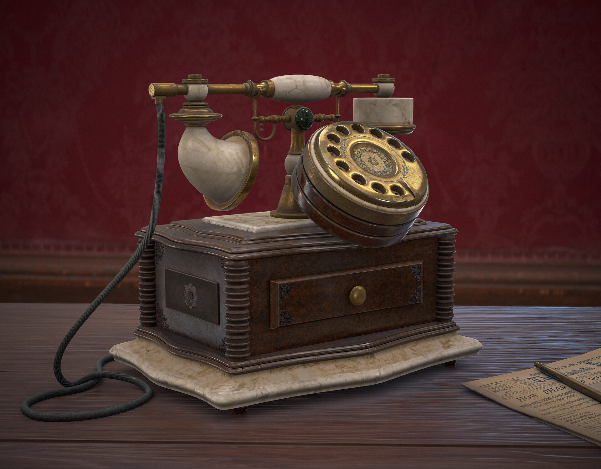 ArtStation - Old Classic Telephone