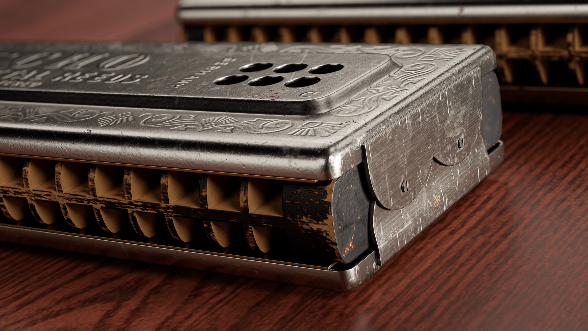 ArtStation - Echo Bell Metal Reeds Harmonica