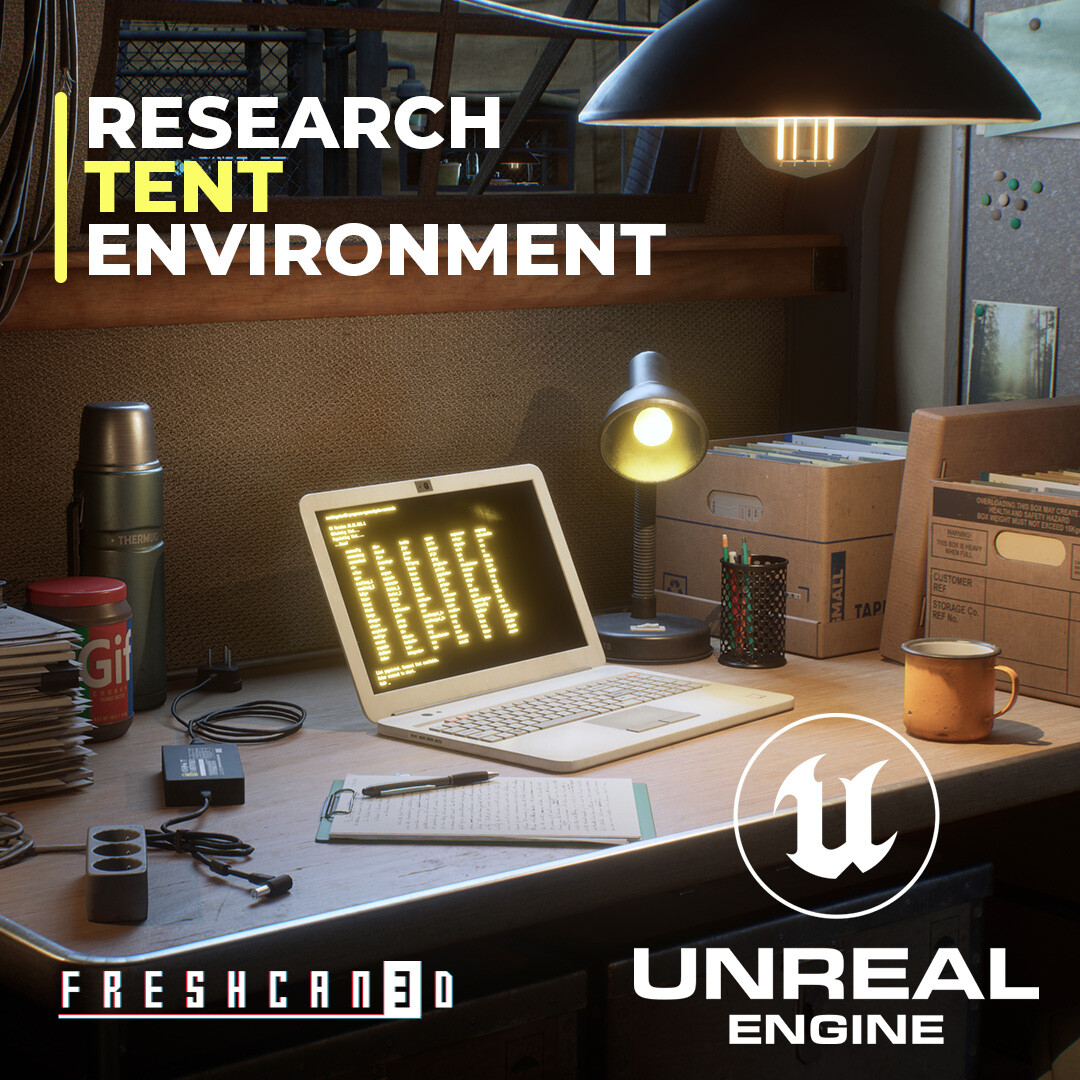 ArtStation - Research Tent Environment in Pine Forest - UE5