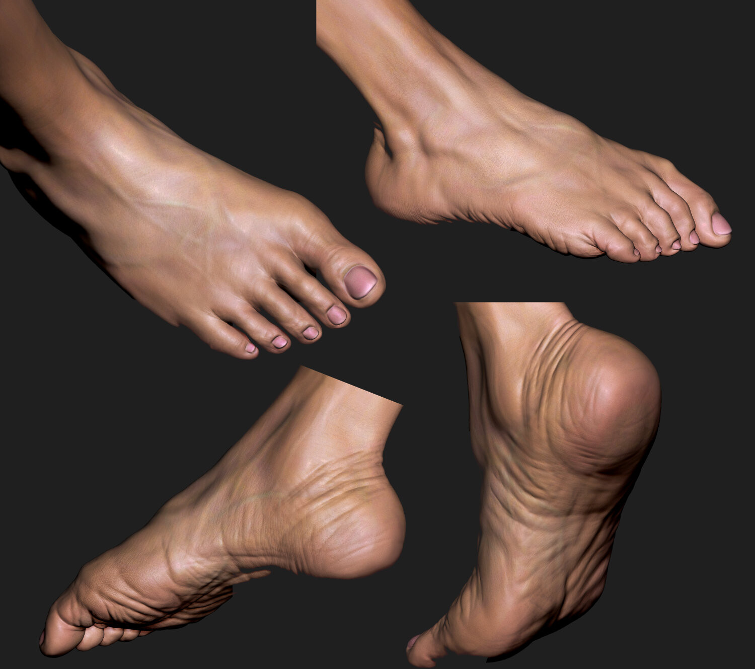 ArtStation - Feet Sculpting and Animation Study - Timelapse [Zbrush]