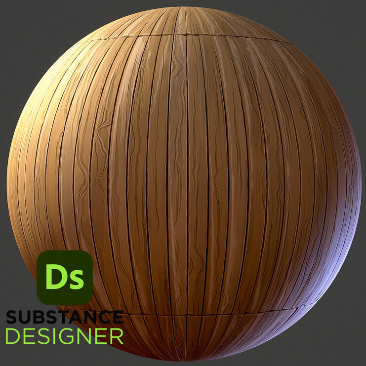 ArtStation - Stylized Wood Planks - Substance 3D Designer