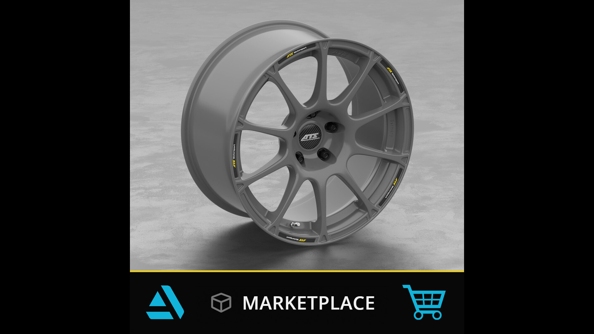ArtStation - ATS GTR Rim/Wheel 3D Model