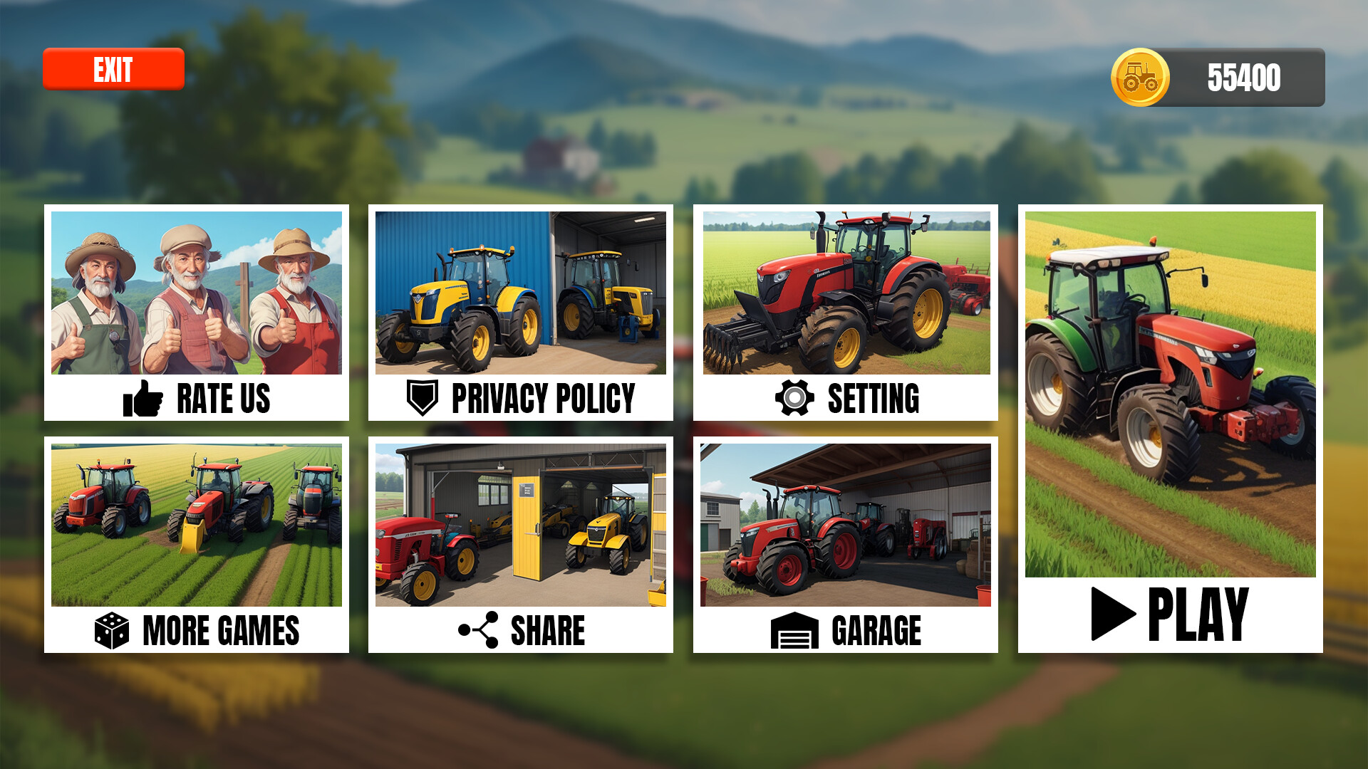 ArtStation - Tractor Farming Simulator UI/UX