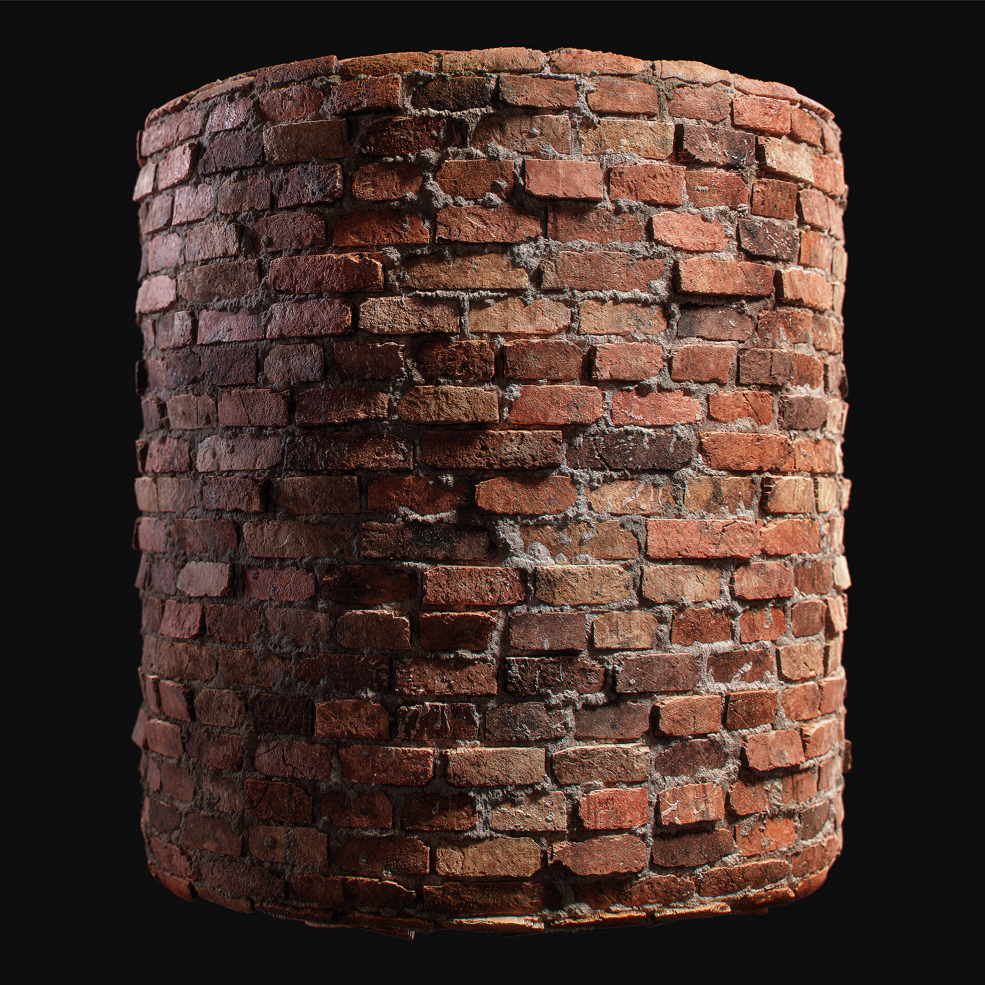 ArtStation - PBR Old Brick Wall Material Study - Substance Designer